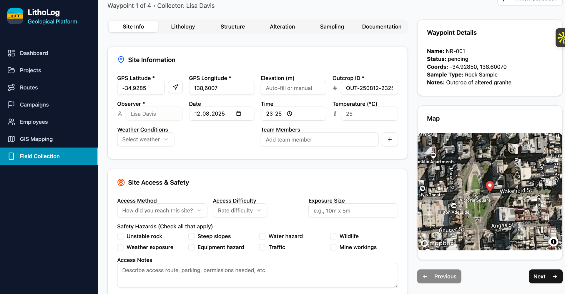 Geological Field Mapping Software | Offline GPS Geology App | LithoLog